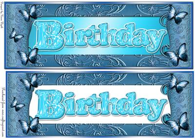 Birthday Blue Flutter Dl - CUP406443_1056 | Craftsuprint