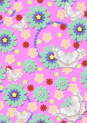 Vibrant Floral Flutter Paper - CUP408252_1056 | Craftsuprint