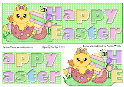 Happy Easter Little Chick Dl 5 - CUP410163_1056 | Craftsuprint