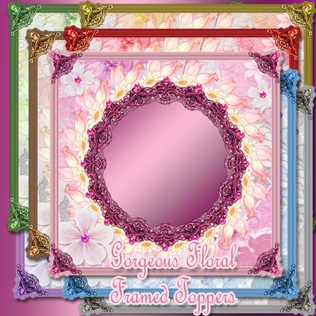 Gorgeous Floral Framed Toppers - CUP411680_1056 | Craftsuprint