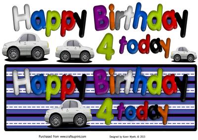 Happy Boys Birthday 4 Today - CUP414145_1056 | Craftsuprint
