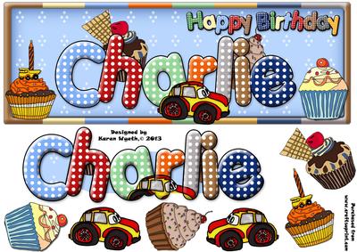 Happy Birthday Charlie - CUP415328_1056 | Craftsuprint