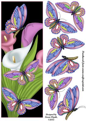 Pretty Flutter Lilies Dl - CUP416297_1056 | Craftsuprint