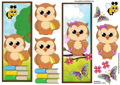 Owl Bookmark Toppers - CUP434879_1056 | Craftsuprint