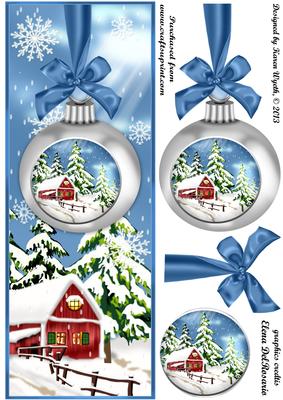 Lovely Christmas Bauble Scene Dl - CUP467559_1056 | Craftsuprint