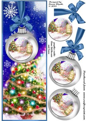 Christmas Tree Bauble Scene Dl - CUP471599_1056 | Craftsuprint