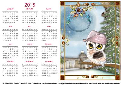 Beautiful Christmas Owl Calender Card - CUP474329_1056 | Craftsuprint