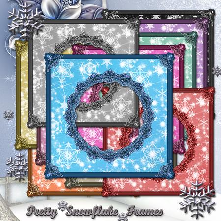 Pretty Snowflake Frames - CUP476988_1056 | Craftsuprint