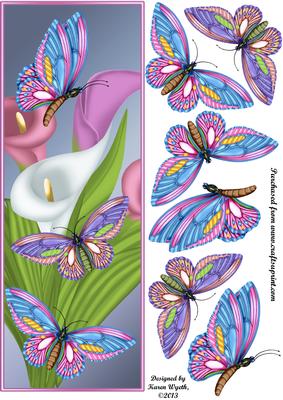 Pretty Flutter Lilies Dl - CUP478390_1056 | Craftsuprint