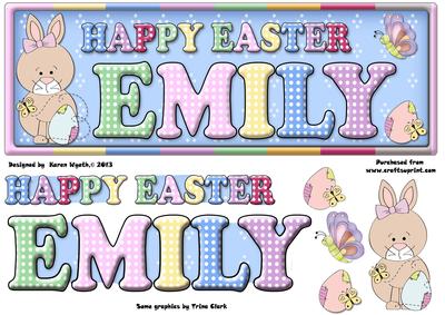 Happy Easter Emily - CUP487644_1056 | Craftsuprint