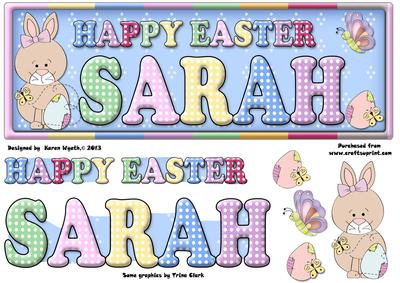 Happy Easter Sarah - CUP487646_1056 | Craftsuprint