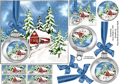 Christmas Bauble Scene Topper - CUP571808_1056 | Craftsuprint