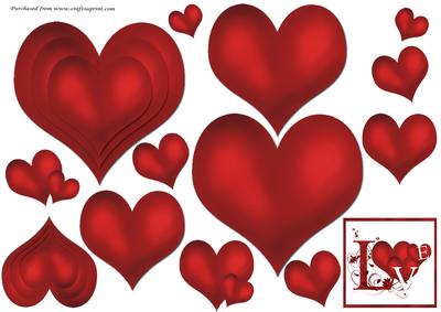 Red Heart Toppers - CUP595926_1056 | Craftsuprint