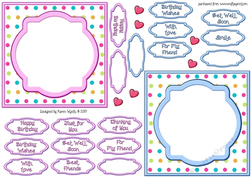 Cute Toppers Insert Sheet - CUP772000_1056 | Craftsuprint