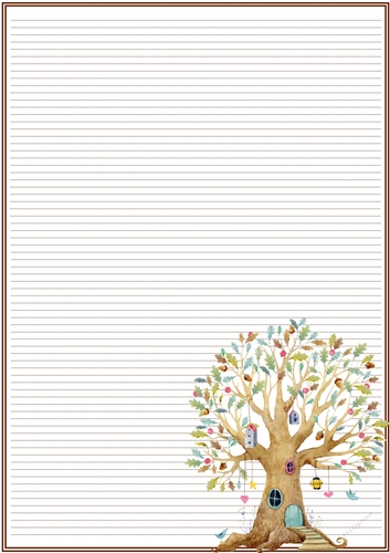 Garden Tree Framed Small Lined Paper - CUP878820_1056 | Craftsuprint
