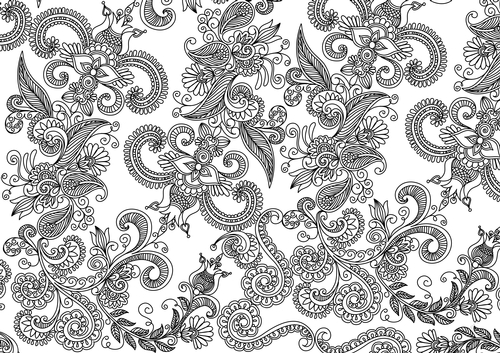 Printed Floral Swirl Paper - CUP878903_1056 | Craftsuprint