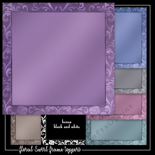 Floral Swirl Frame Toppers - CUP904292_1056 | Craftsuprint