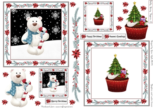 Holly Berry Toppers 24 - CUP906372_1056 | Craftsuprint