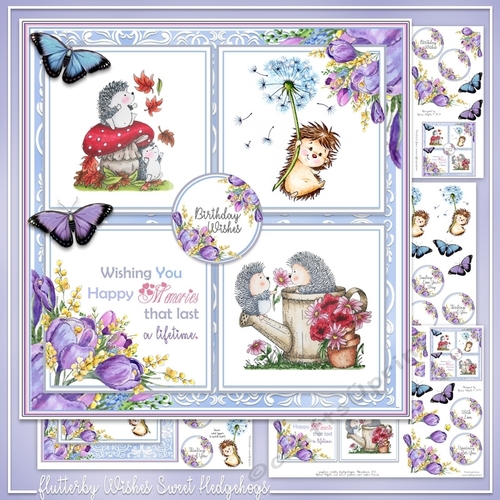 Flutterby Wishes Sweet Hedgehogs - CUP971149_1056 | Craftsuprint