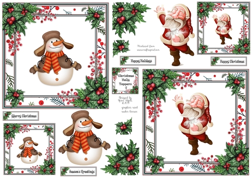 Christmas Holly Toppers 7 - CUP988167_1056 | Craftsuprint