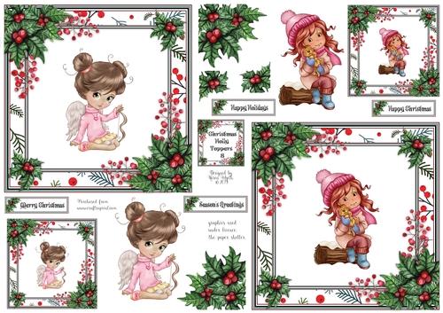 Christmas Holly Toppers 8 - CUP988168_1056 | Craftsuprint