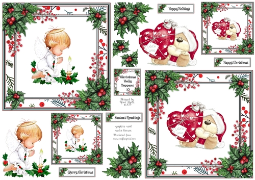 Christmas Holly Toppers 10 - CUP988178_1056 | Craftsuprint