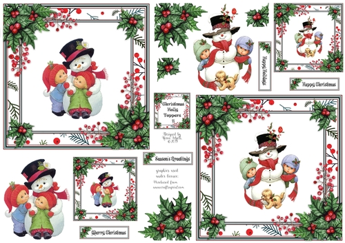 Christmas Holly Toppers 11 - CUP988181_1056 | Craftsuprint