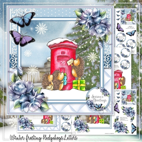 Winter Frosting Hedgehogs Letters - CUP990887_1056 | Craftsuprint