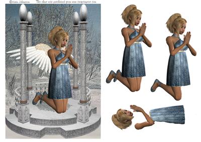 Praying Snow Angel - CUP123182_131 | Craftsuprint