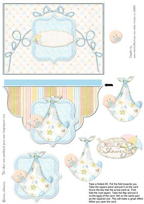Envelope Card Baby Boy 1 - CUP167141_131 | Craftsuprint