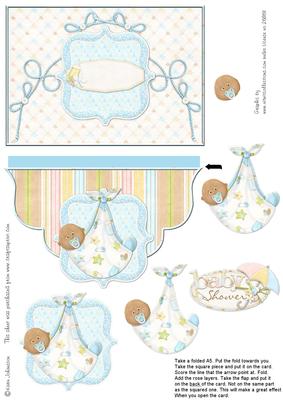 Envelope Card Baby Boy 2 - CUP167144_131 | Craftsuprint