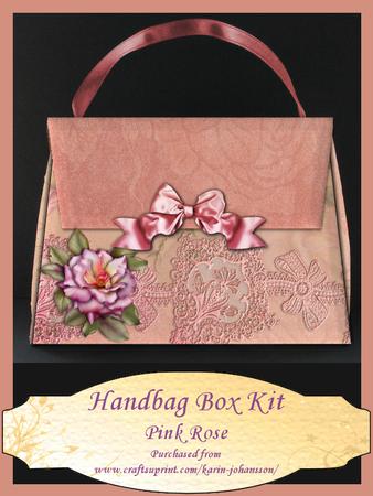 Pink Rose - Handbag Box - CUP205647_131 | Craftsuprint