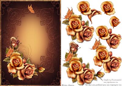 Fall Rose Card Front - CUP347916_131 | Craftsuprint