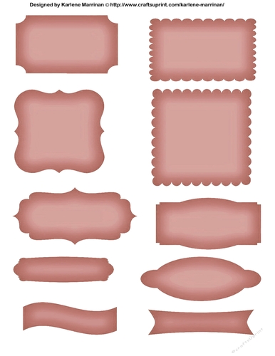 Labels or Tags - Light Brown - A4 - CUP894178_40431 | Craftsuprint