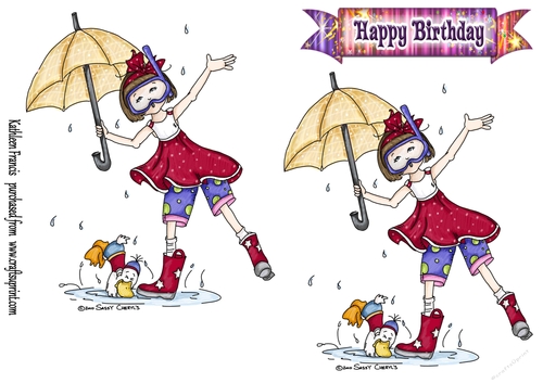 Happy Birthday in the rain. - CUP772017_3369 | Craftsuprint