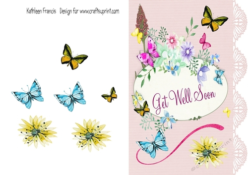 Get well soon Butterflies - CUP969100_3369 | Craftsuprint