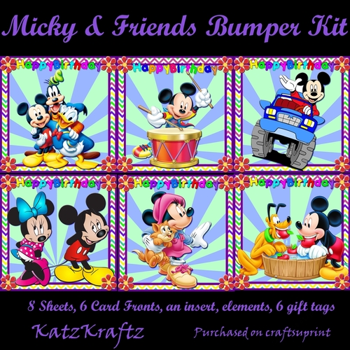 Mickey & Friends Birthday Bumper Kit - CUP770380_77860 | Craftsuprint