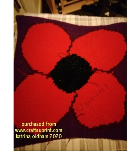 small poppy throw c2c (corner to corner) picture graph - CUP1050089_736 ...