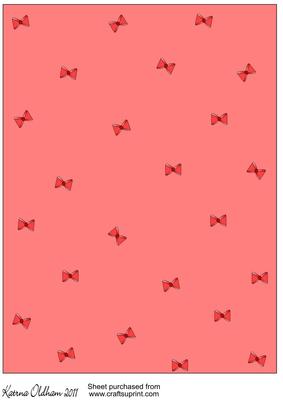 Red Bow Backing Sheet - CUP173257_736 | Craftsuprint