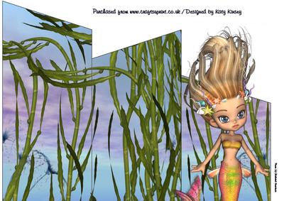 Shelley Mermaid Cascade Card - CUP103652_572 | Craftsuprint
