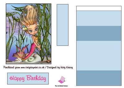 Shelley Mermaid Easel Card - CUP104447_572 | Craftsuprint