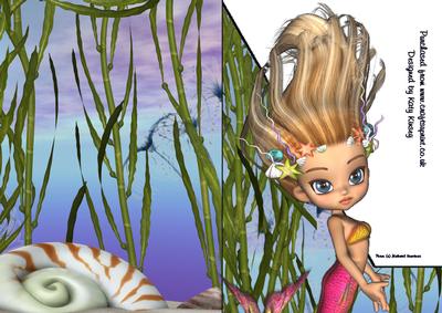 Shelley Mermaid A5 Shaped Front Print and Fold Card - CUP105233_572 ...