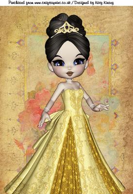 Princess Caelia in Lemon A4 Card Front - CUP105250_572 | Craftsuprint