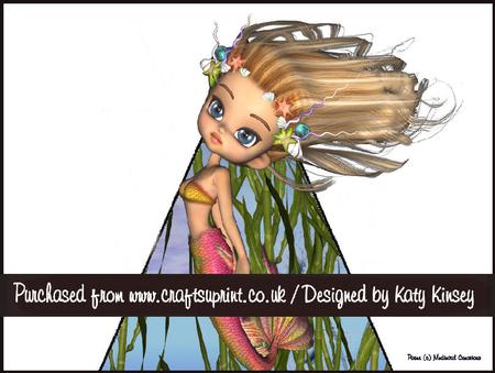 Shelley Mermaid 3D Stand Up Pyramid Card Kit - CUP105453_572 | Craftsuprint