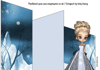 Snow Princess Cascade Card - CUP107278_572 | Craftsuprint