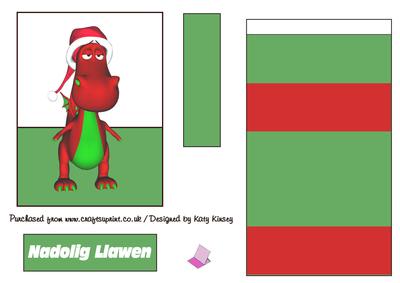 Little Christmas Welsh Dragon Easel Card - CUP108929_572 | Craftsuprint