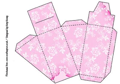 Pink Lace Cake Slice Gift Box - CUP114372_572 | Craftsuprint