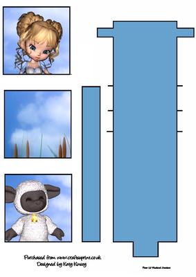 Little Bo Peep Waterfall Card Sheet - CUP120211_572 | Craftsuprint