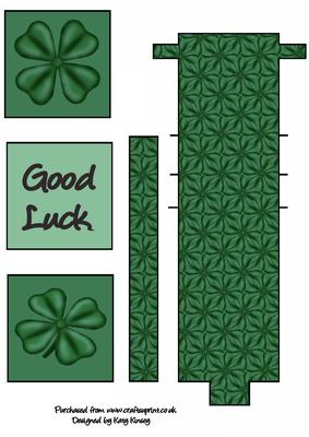 Good Luck Four Leaf Clover Waterfall Card Sheet - CUP121112_572 ...