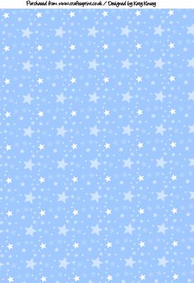 Blue and White Stars Backing Paper - CUP121799_572 | Craftsuprint